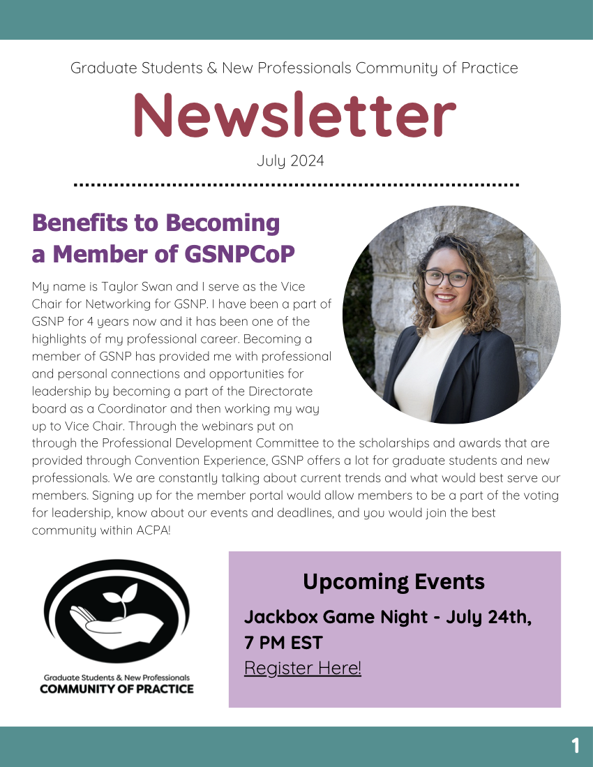 GSNP Newsletter – July 2024 | ACPA